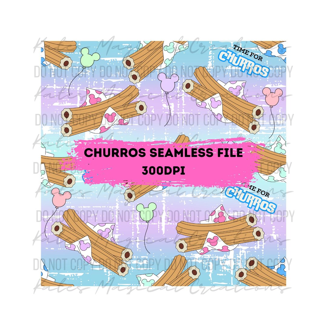 Churros Cute Seamless Pattern. Digital Paper. DIGITAL DOWNLOAD ...