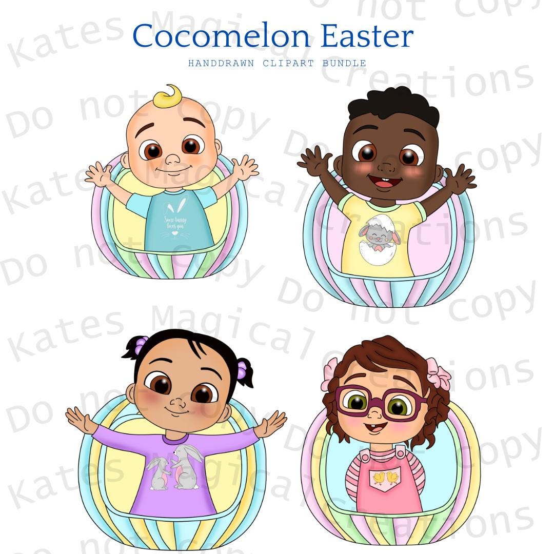 Kids Easter Clipart Bundle - Etsy