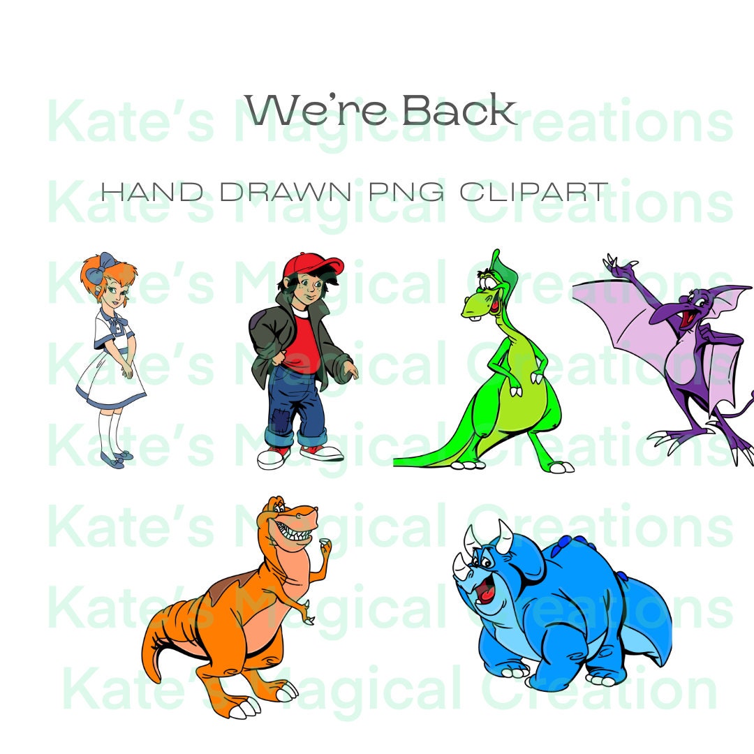 We're Back Hand Drawn Clipart - Etsy
