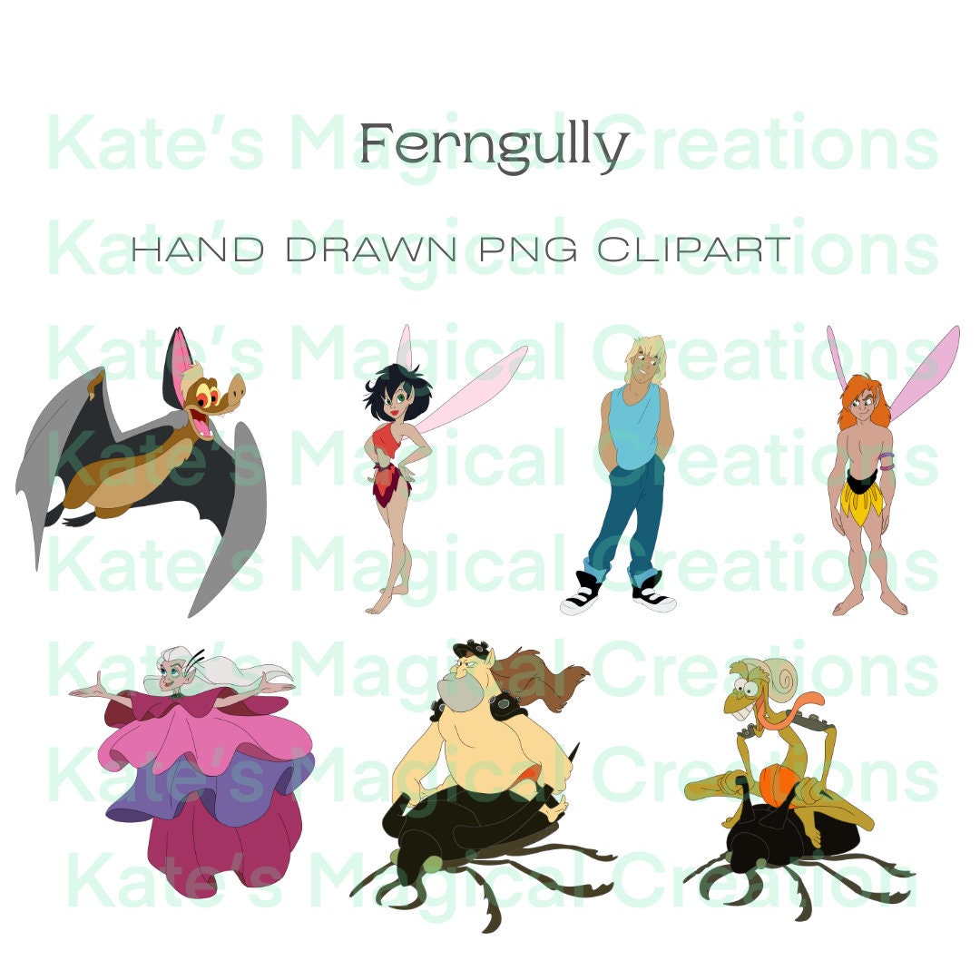 Ferngully Hand Drawn Clipart - Etsy