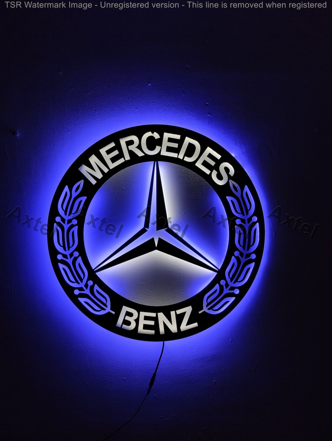 Mercedes, Mercedes Benz, Car Led Sign, Metal Led Sign, Metal Wall Decor ...