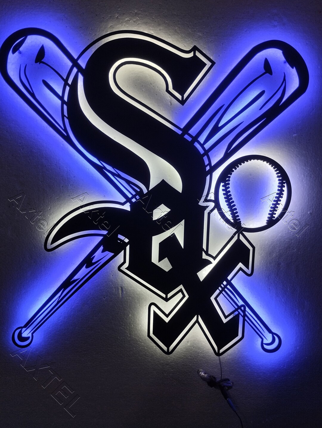 Buy Chicago Sox, Sports Team Sign, Metal LED Sign, Baseball Club, Led ...