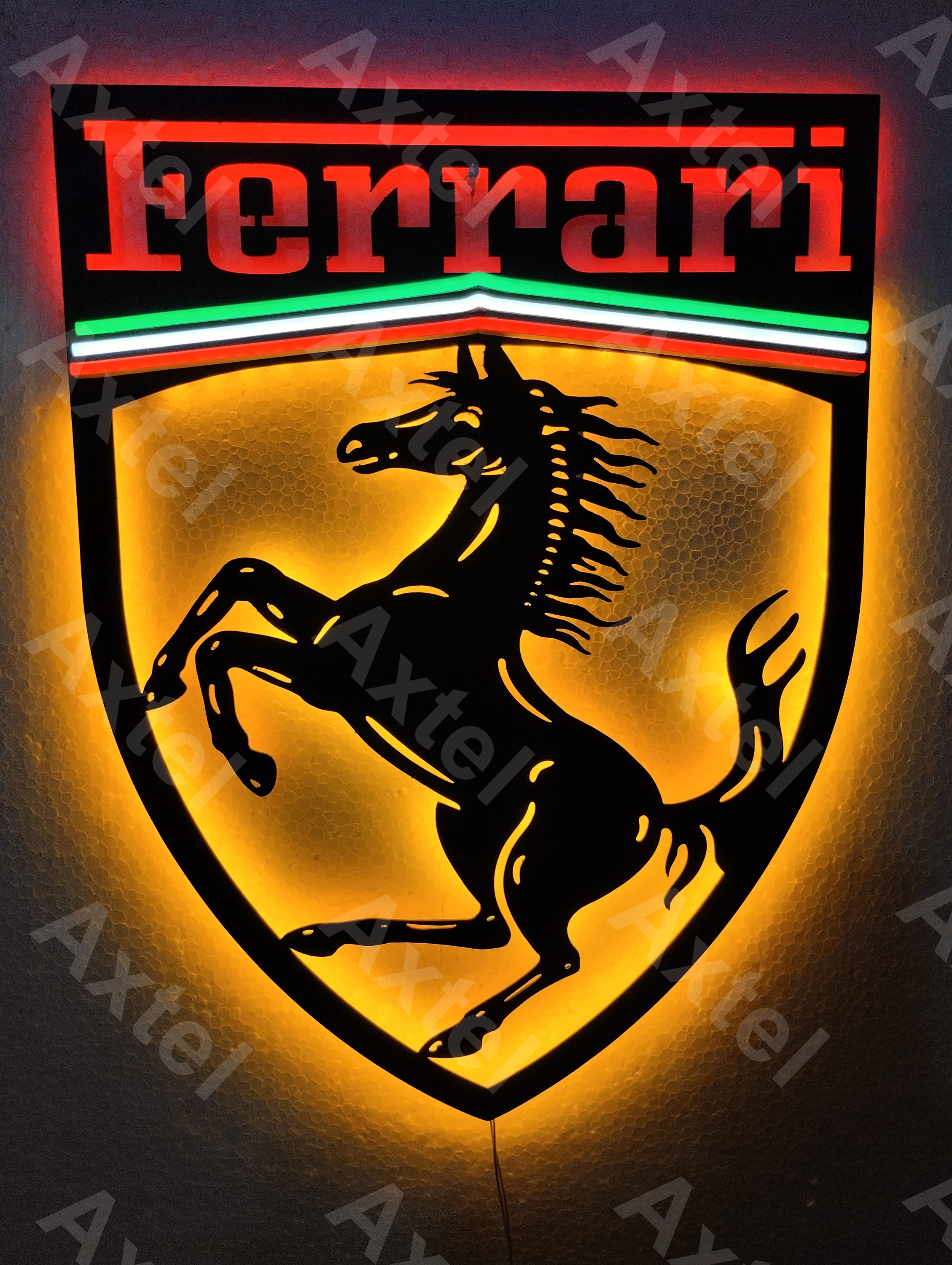 Metal Wall Sign, Sports Car Sign, Garage Accessory, Neon Lighting, Led ...