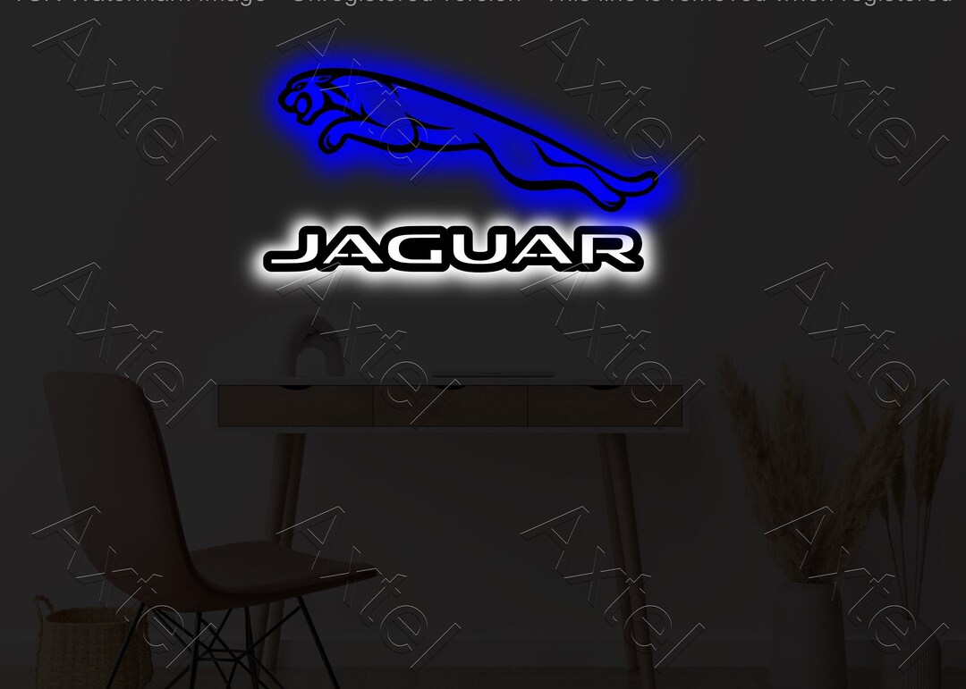 Jaguar, Ford Mustang, Cobra Sign, Sports Car Sign, Car Sign, Metal LED ...