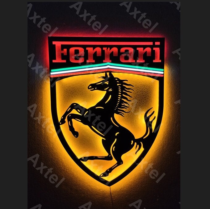 Metal Wall Sign, Sports Car Sign, Garage Accessory, Neon Lighting, Led ...