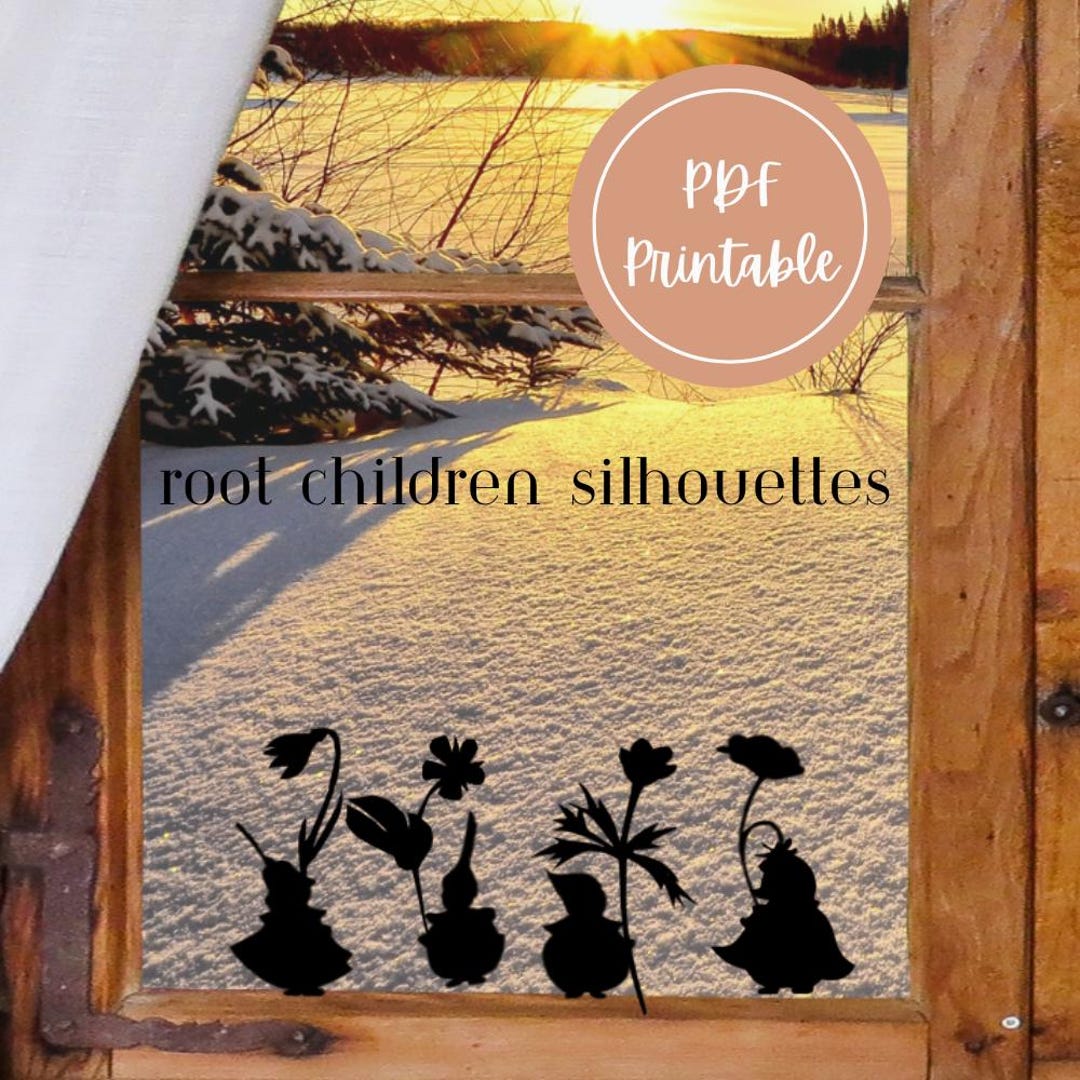 Waldorf Window Silhouette - Root Children - Window Art - Waldorf Home ...