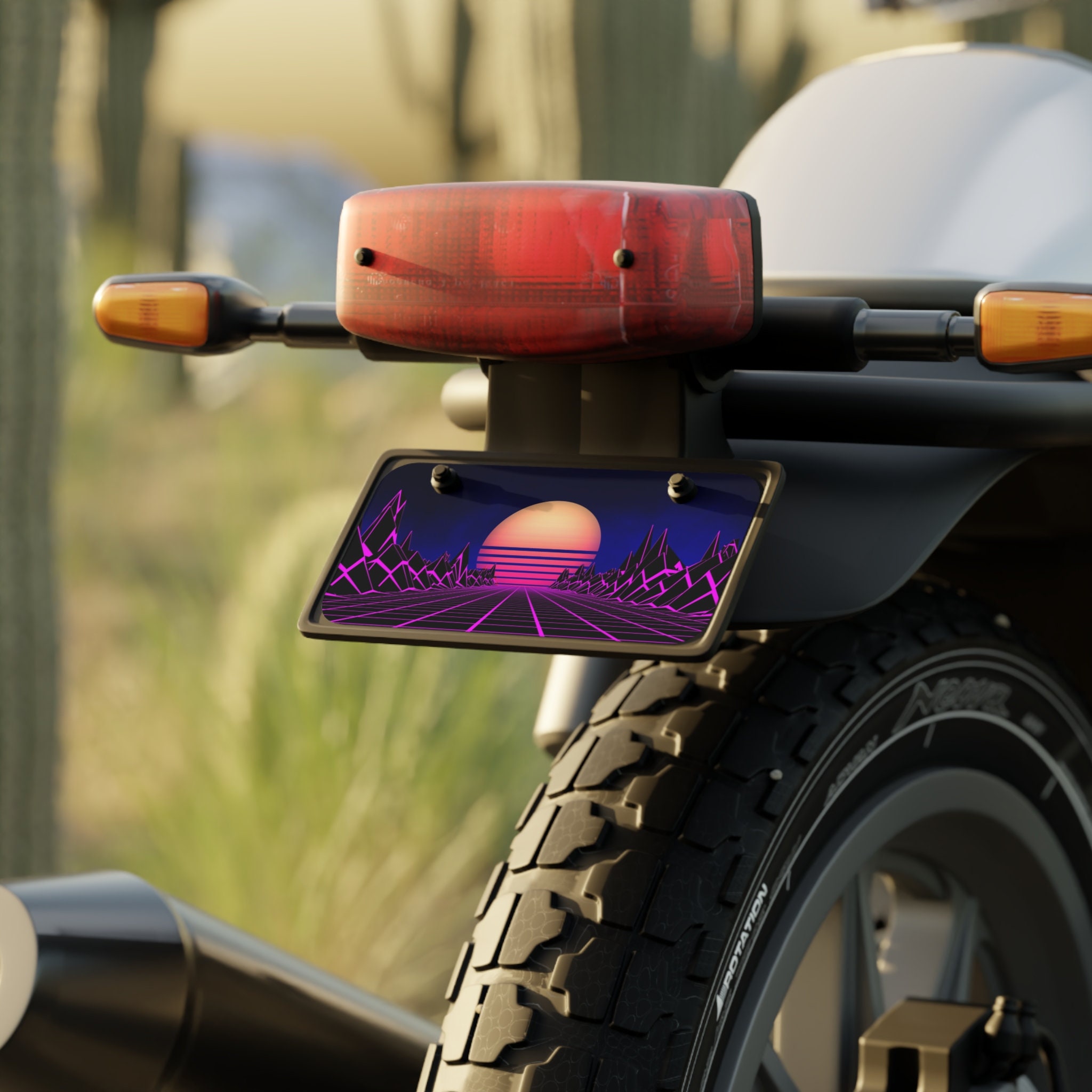 Synthwave Retrowave Cyberpunk 80s Vaporwave Style Sunset Mini License ...