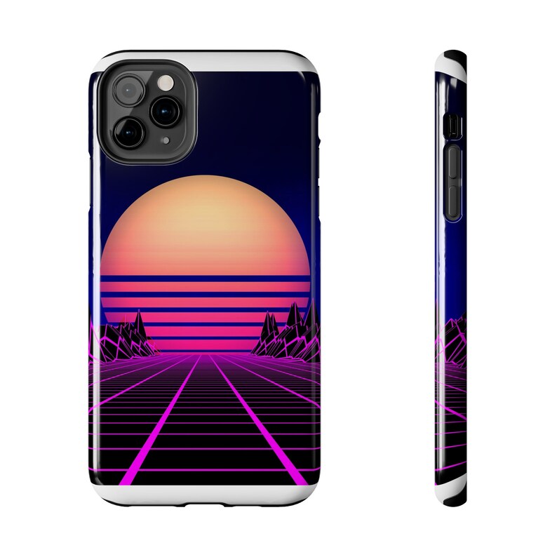 Cyberpunk Retrowave 80s Style Sunset Tough Phone Cases - Etsy