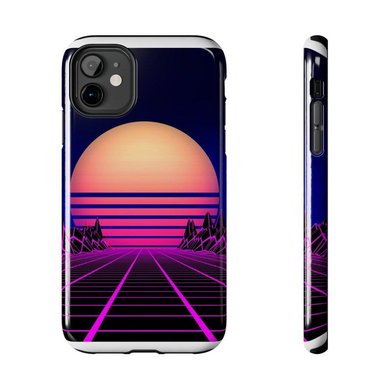 Cyberpunk Retrowave 80s Style Sunset Tough Phone Cases - Etsy