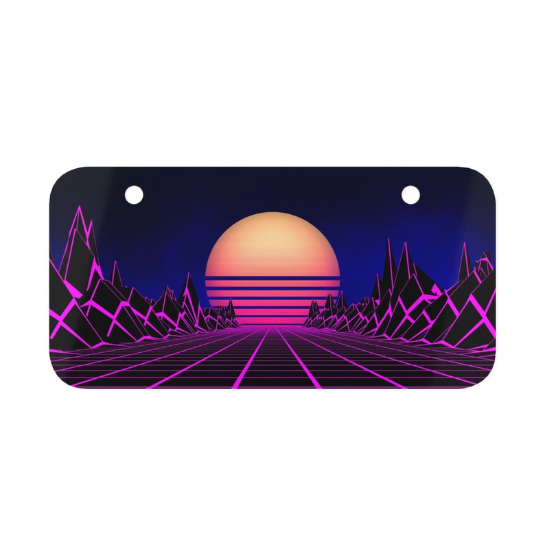 Synthwave Retrowave Cyberpunk 80s Vaporwave Style Sunset Mini License ...