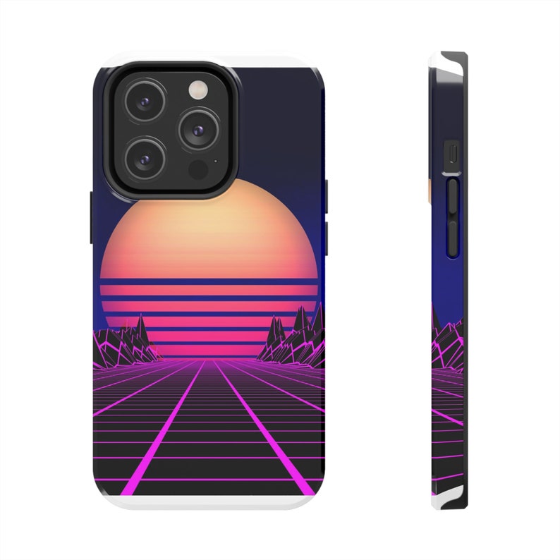 Cyberpunk Retrowave 80s Style Sunset Tough Phone Cases - Etsy
