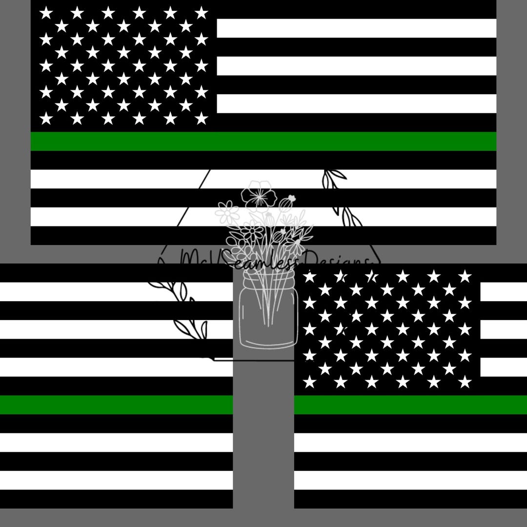 Military Green Line Flag Seamless Design File - Etsy