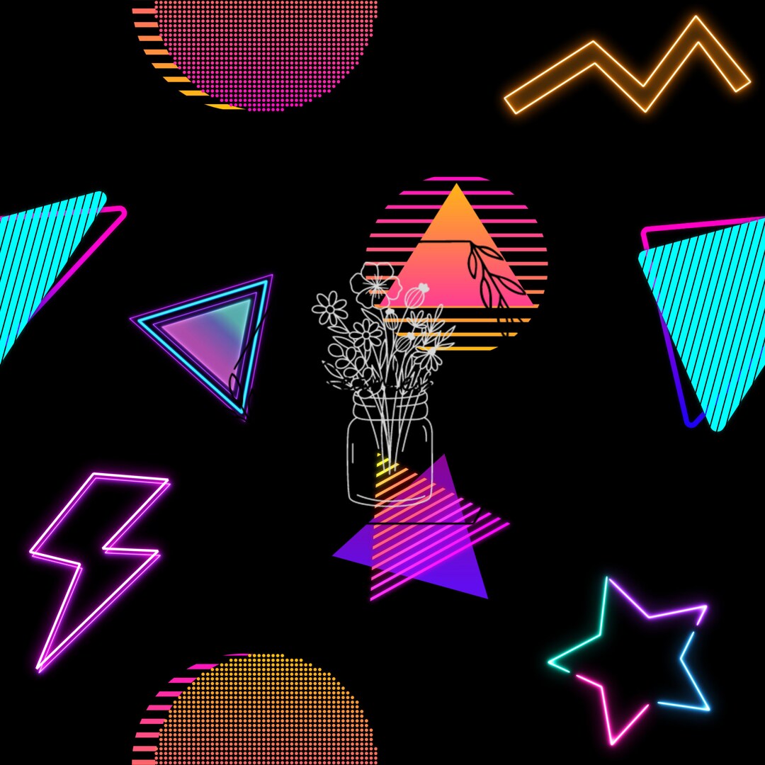 80s Neon Seamless Design File - Etsy