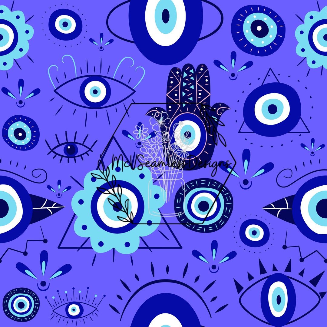 Evil Eye Seamless Design File - Etsy