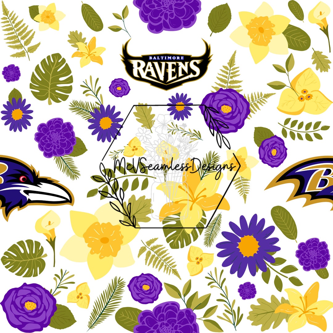Purple Bird Floral Baseball Seamless Design File - Etsy