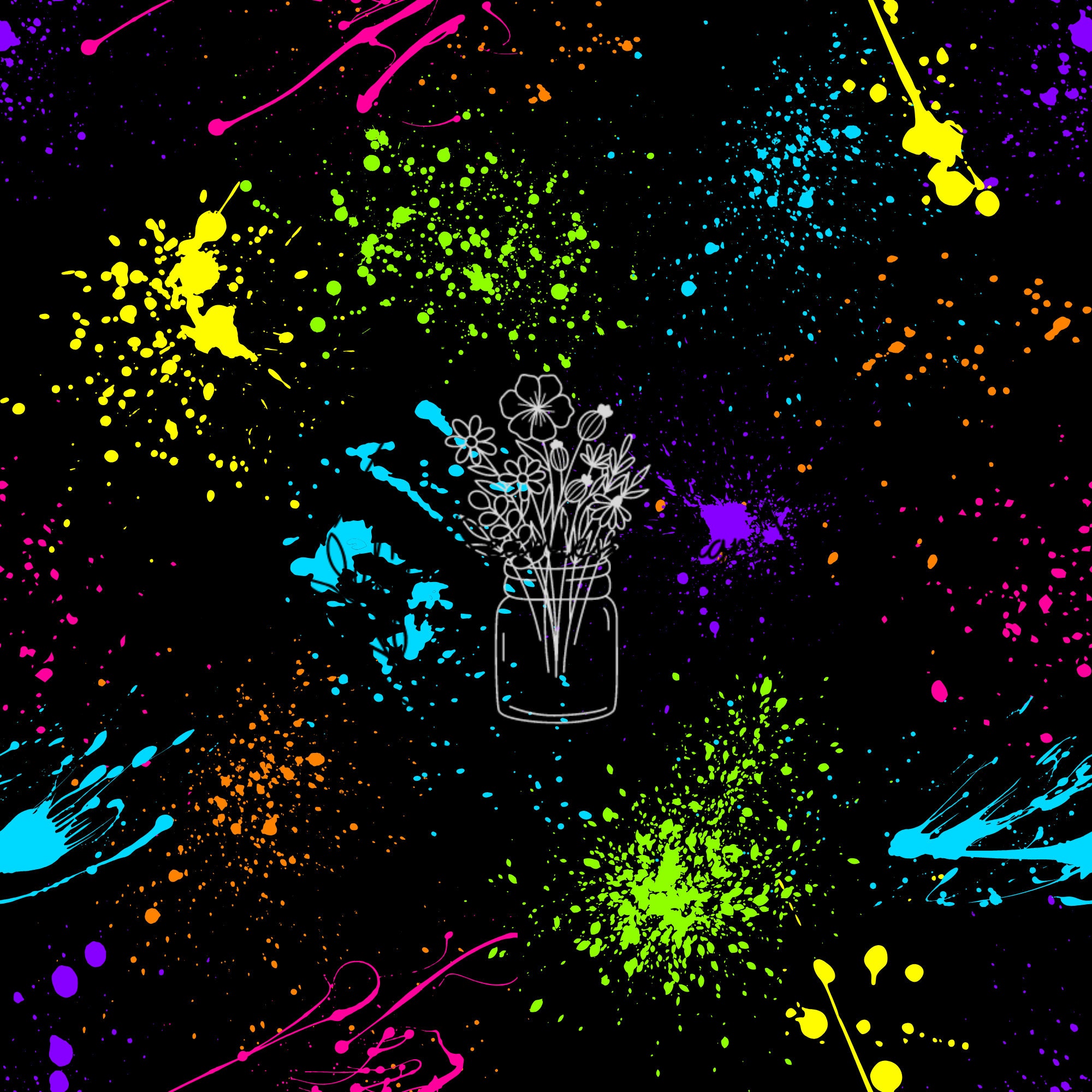 Rainbow Paint Splatter Seamless Design File - Etsy