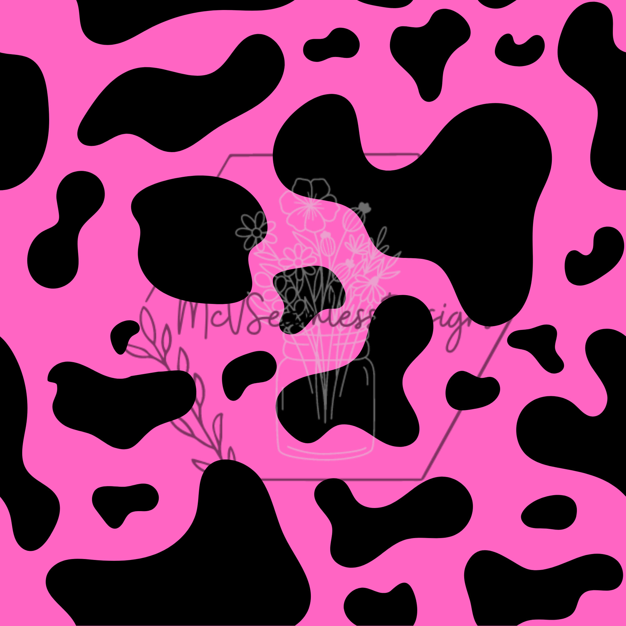 Cow Print Seamless Design File - Etsy