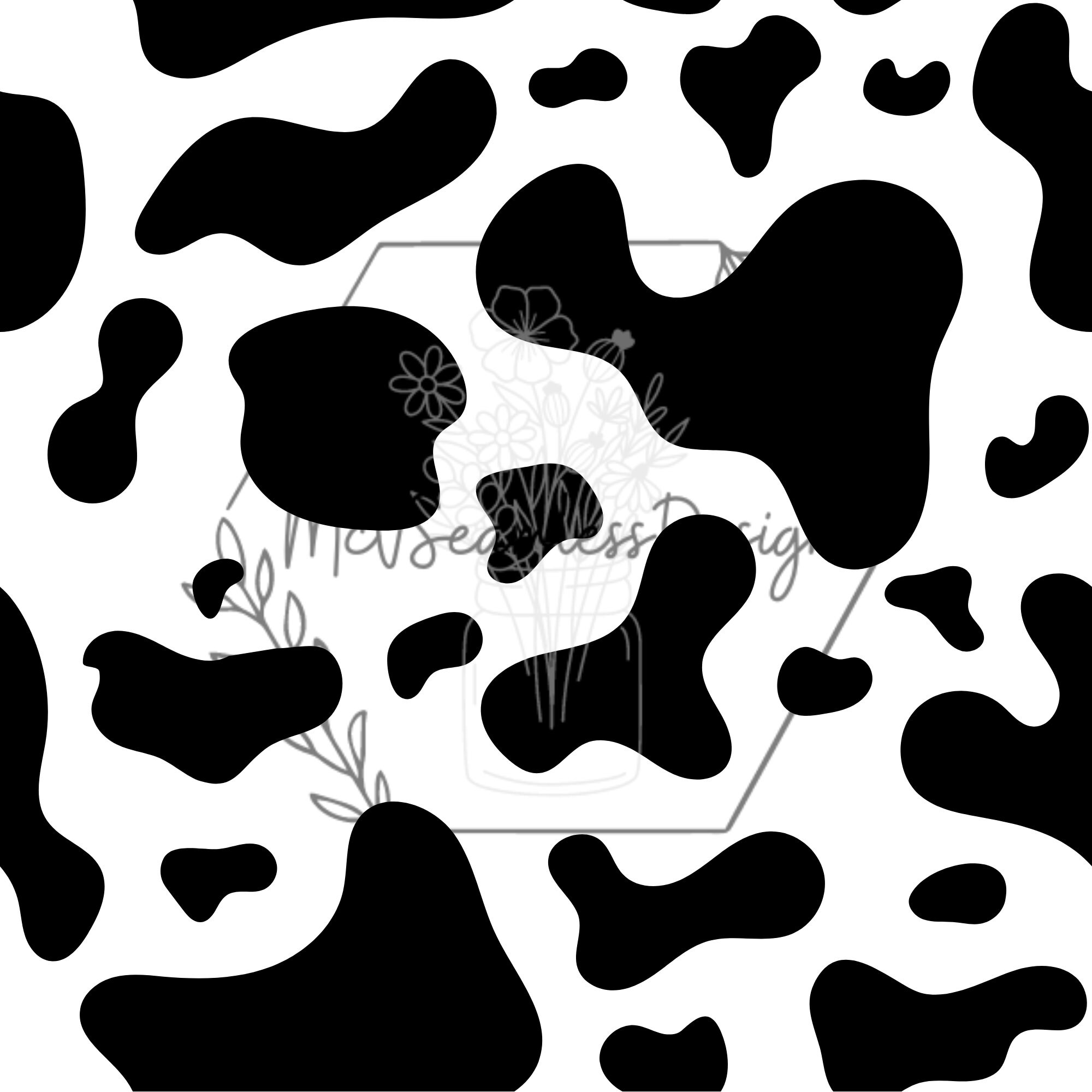 Cow Print Seamless Design File - Etsy