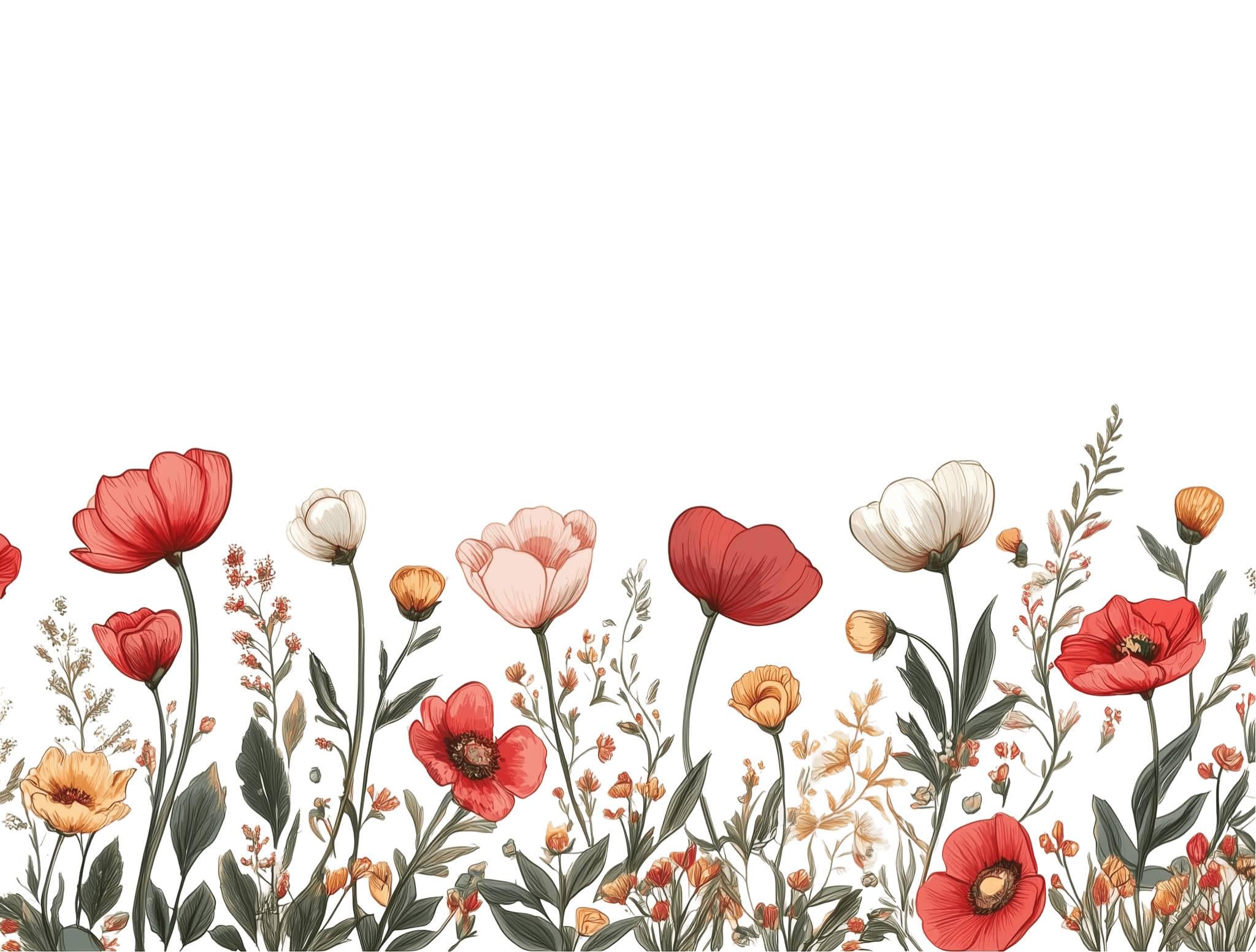 17 Flower Edges and Borders Clipart - PNG Format - Etsy