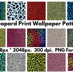15 Leopard Print Wallpaper Patterns - PNG Format - Etsy