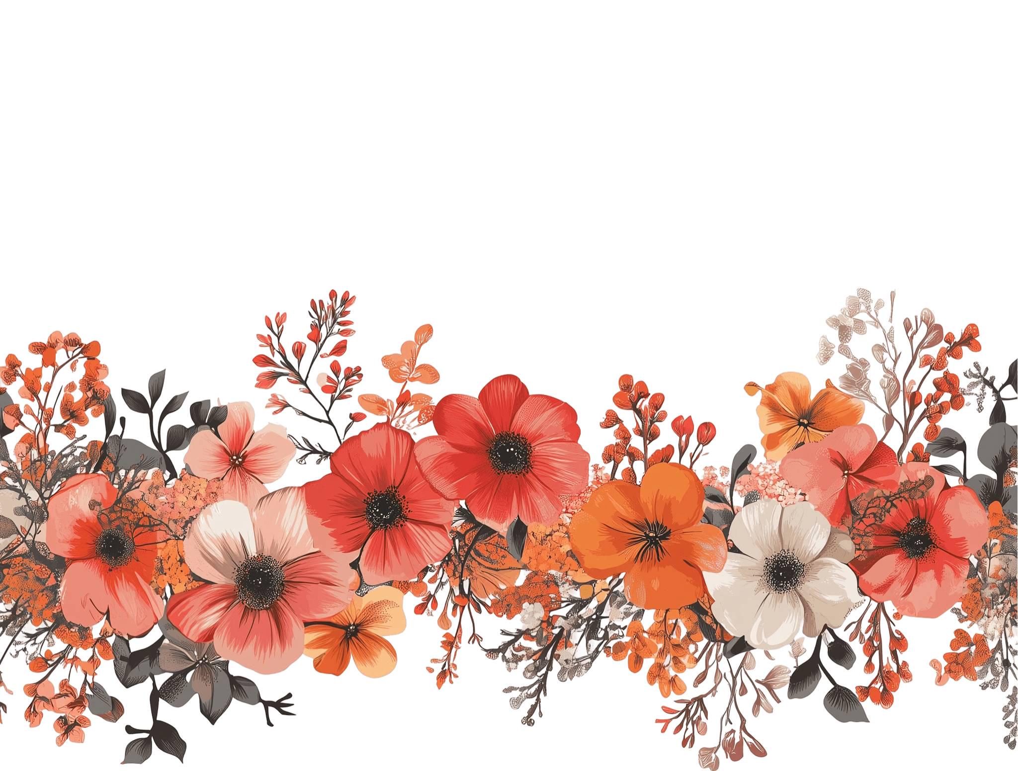 17 Flower Edges and Borders Clipart - PNG Format - Etsy