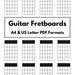Printable Six String Guitar Fretboards - A4 & US Letter PDF Formats - Etsy