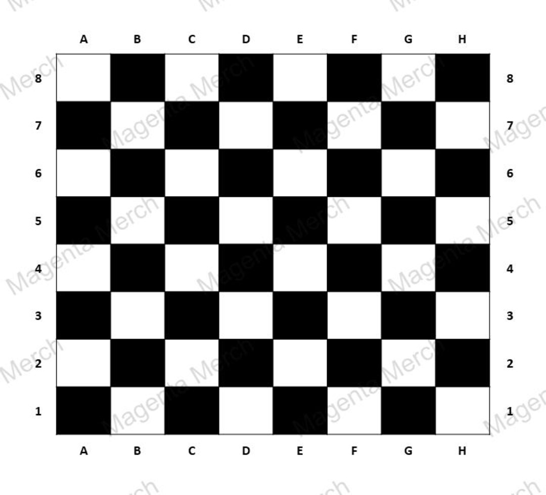 Printable Chessboard - A0, A1, A2, A3, A4, US Letter Pdfs + A4 PNG ...