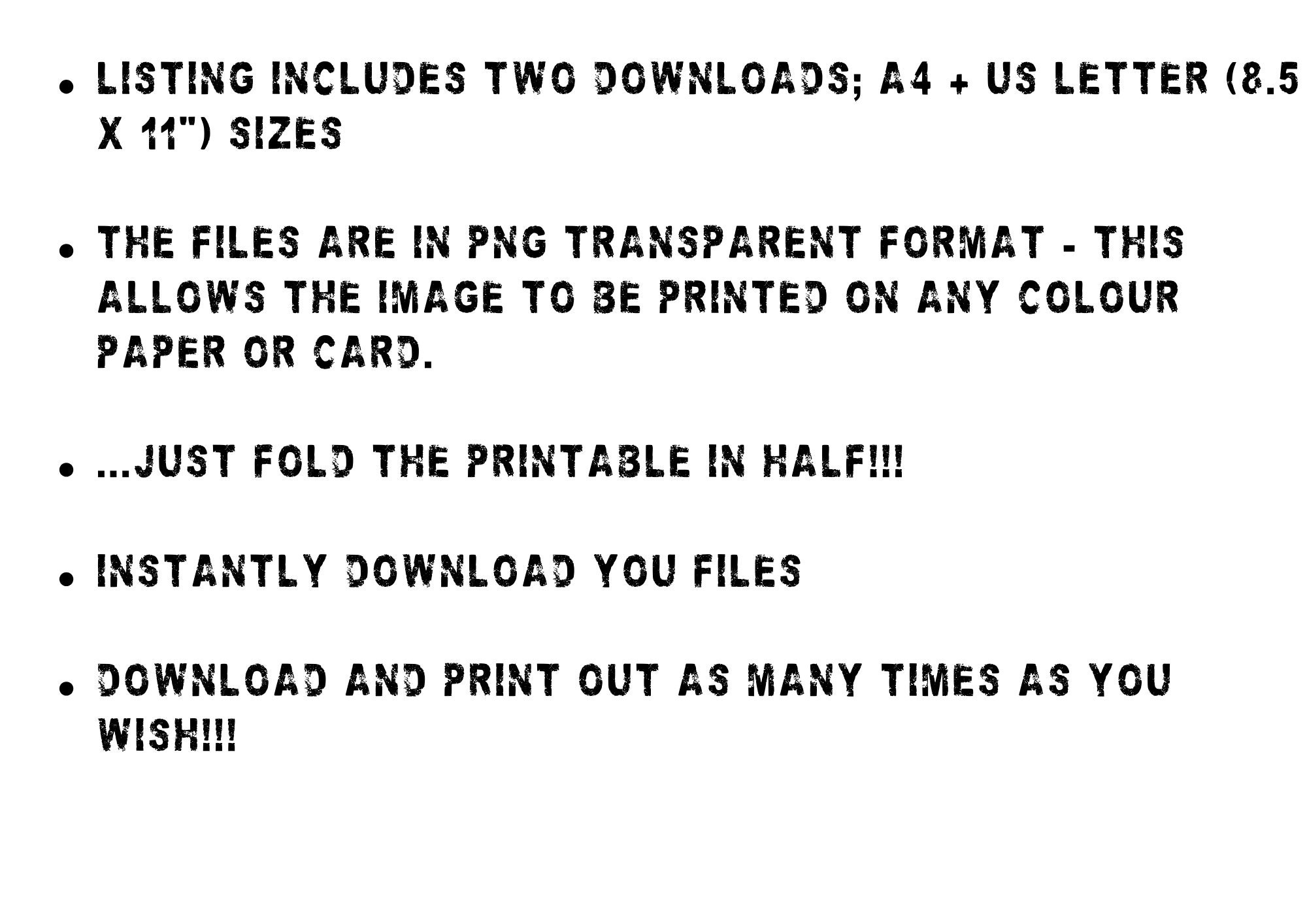 Printable Flower Meadow Birthday Card - A4 & US Letter Pdfs - Etsy