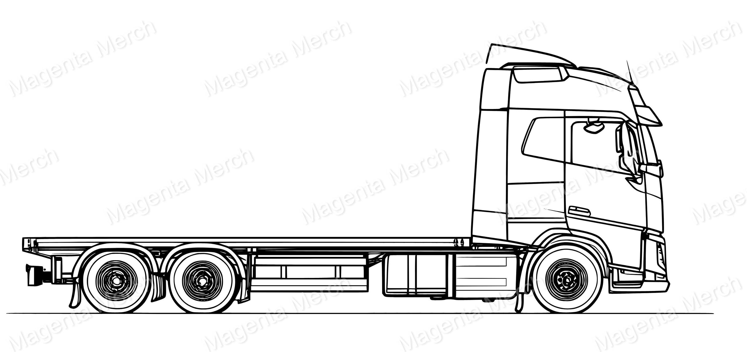 15 Truck / Lorry Line Art Images - PNG & SVG Formats - Etsy