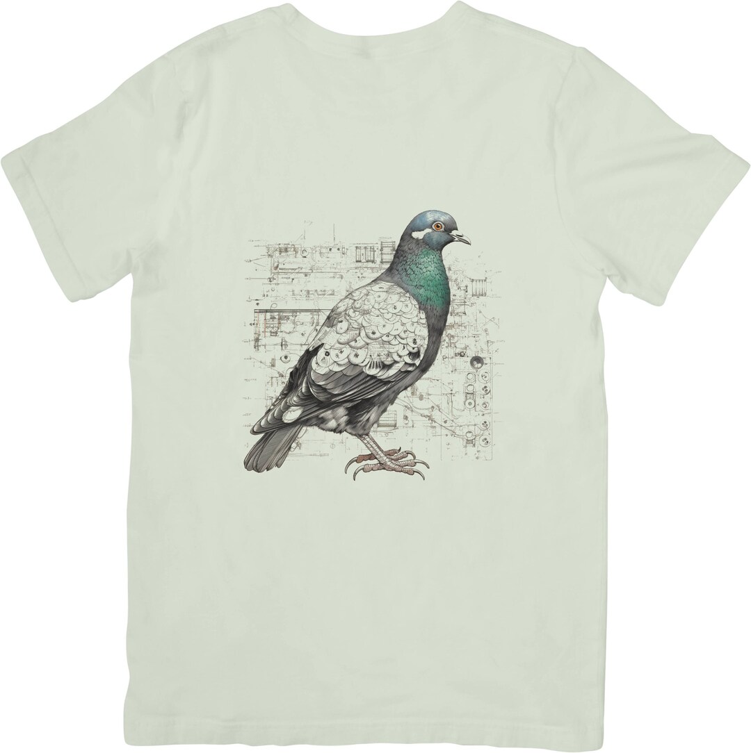 Schematic Pigeon T Shirt Design PNG Format - Etsy