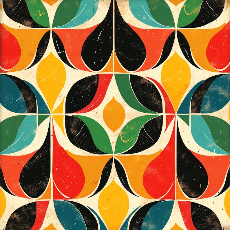 12 1960s Wallpaper Patterns - PNG Format - Etsy