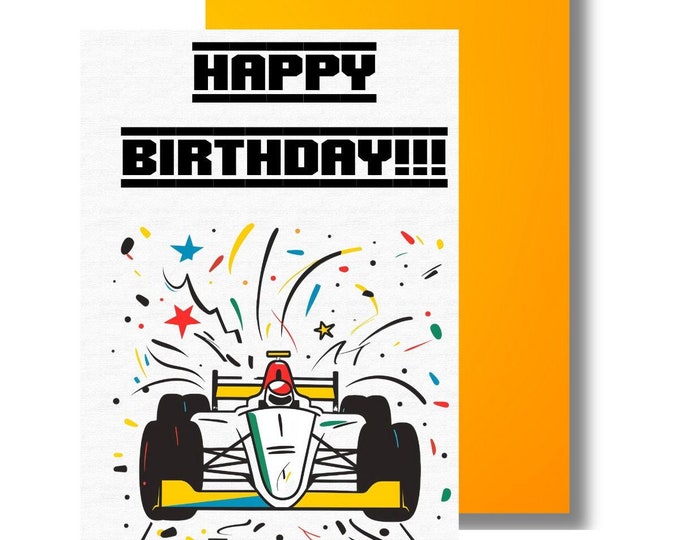 Racing Fan Birthday Card - Racing to Wish You A Happy Birthday - Race ...
