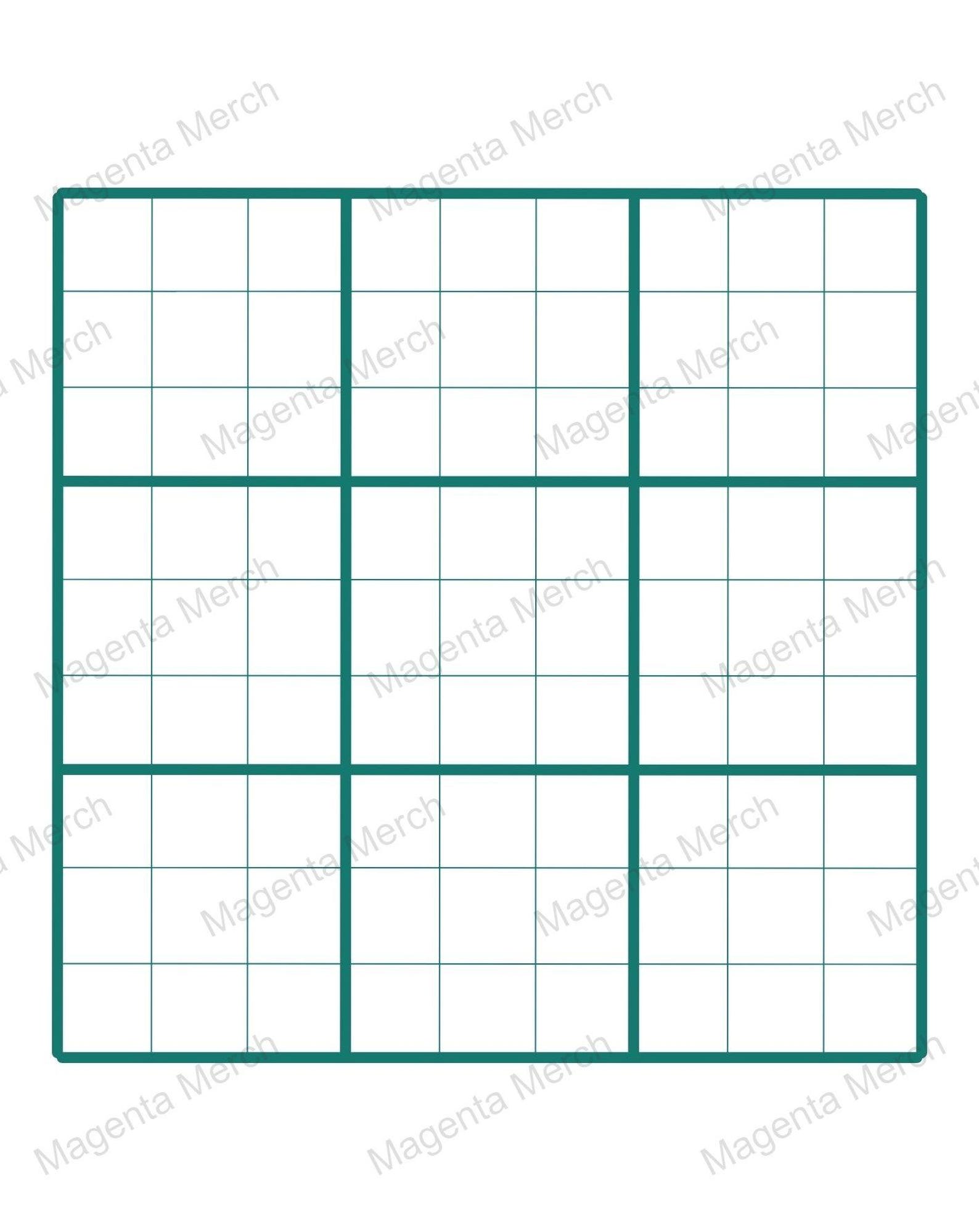 Printable Blank Sudoku Sheets - 1, 2, 4 & 6 Grids - A0, A1, A2, A3, A4 ...