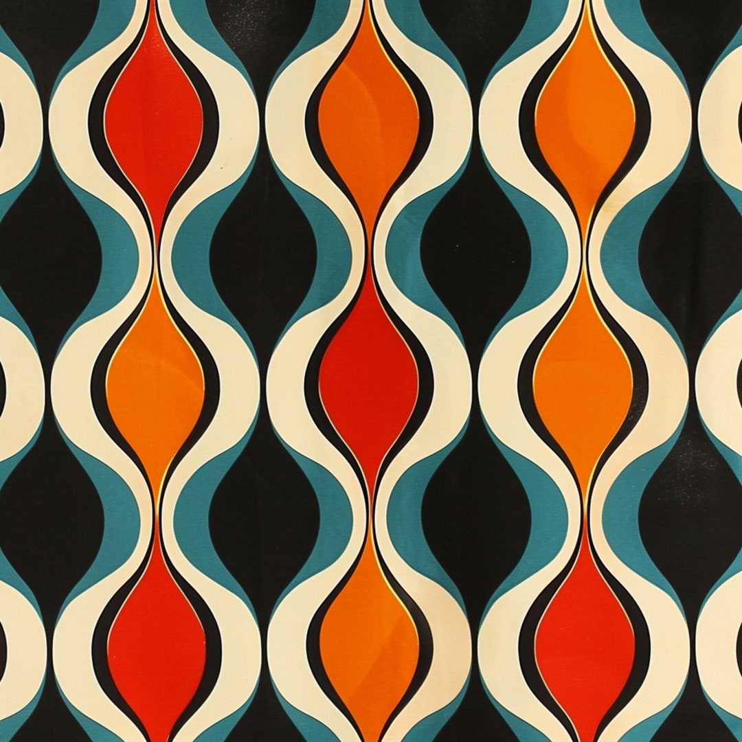 12 1960s Wallpaper Patterns - PNG Format - Etsy