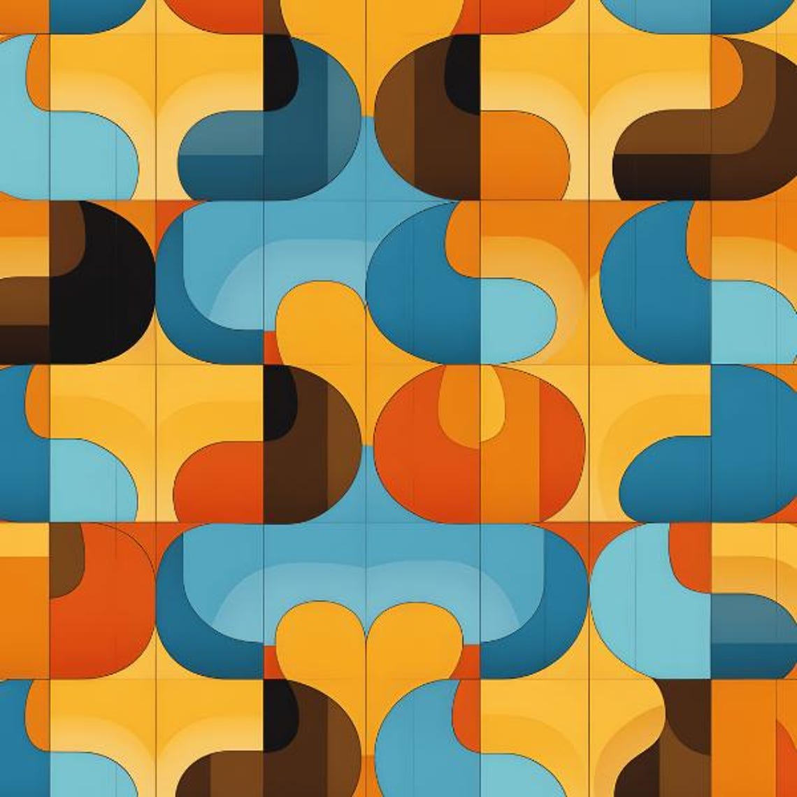 12 1970s Wallpaper Patterns - PNG Format - Etsy