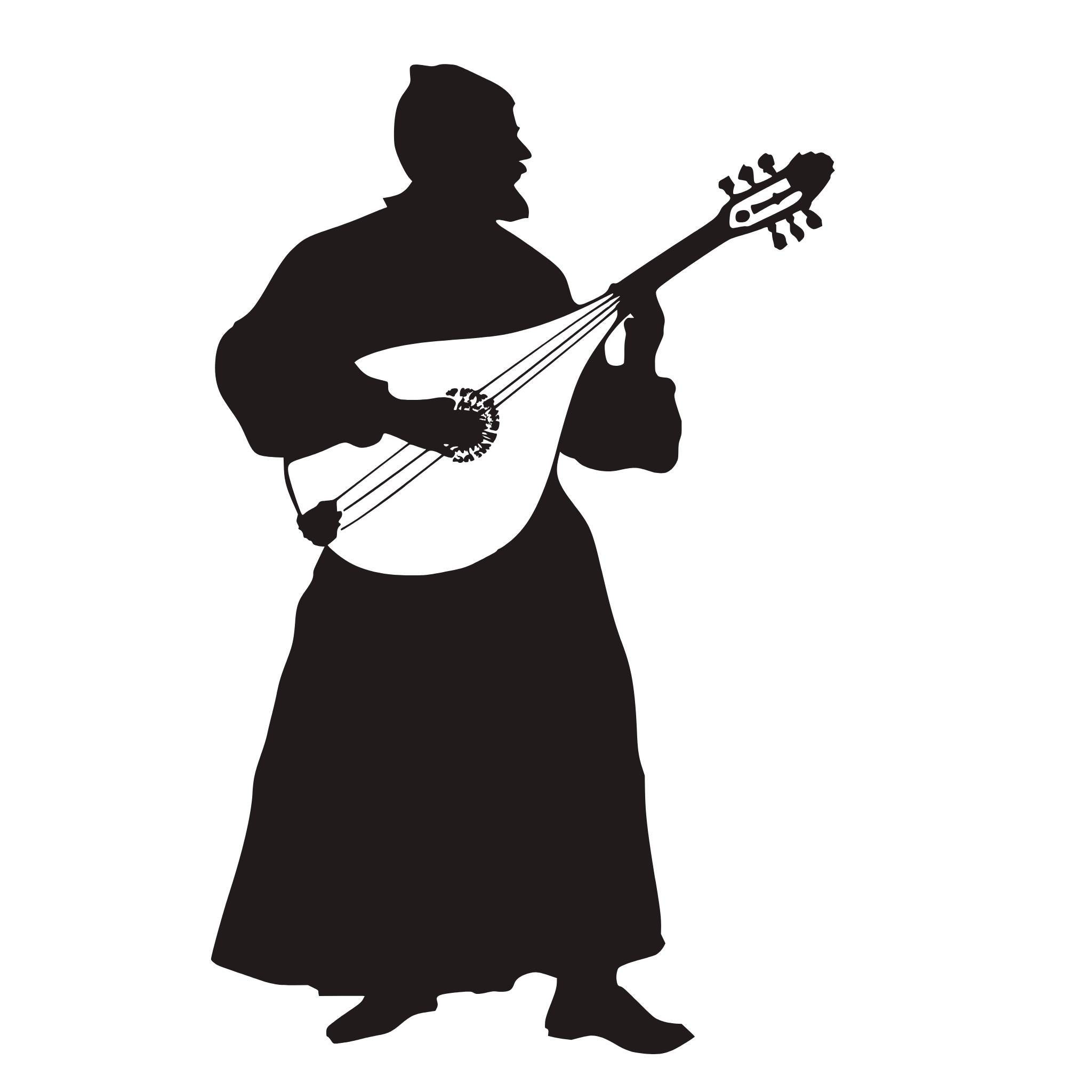 10 Stringed Instrument Silhouette Players Clipart Images - SVG & PNG ...