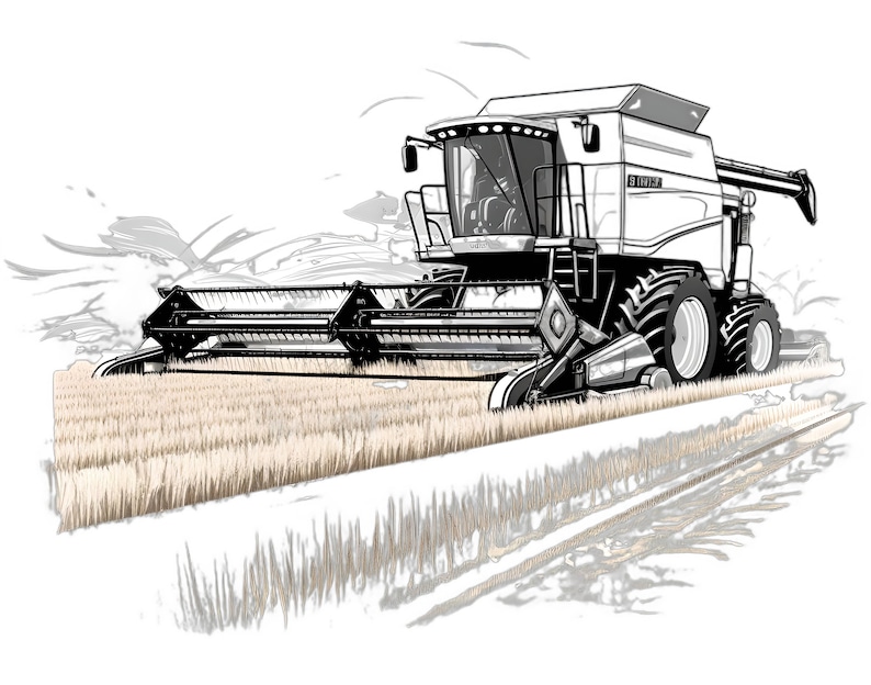 10 Combine Harvester Digital Images - PNG Format - Etsy