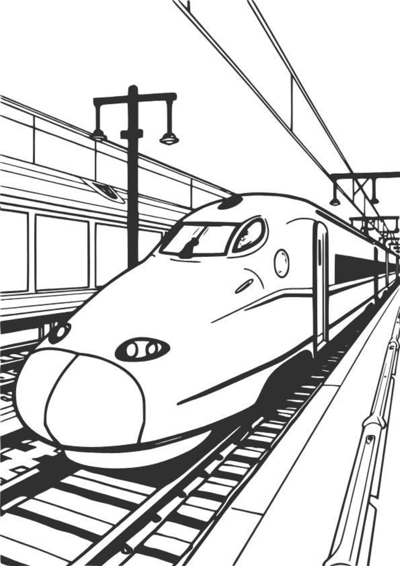 20 Train Colouring Pages - Svg, Png & A0, A1, A2, A3, A4 and US Letter ...