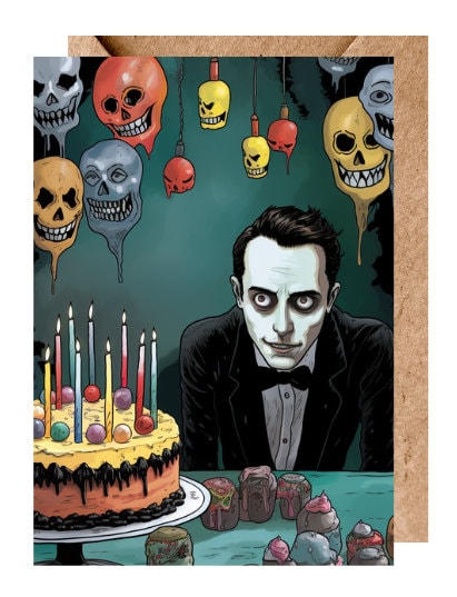 Printable Vampire Birthday Card Horror Scary - Etsy