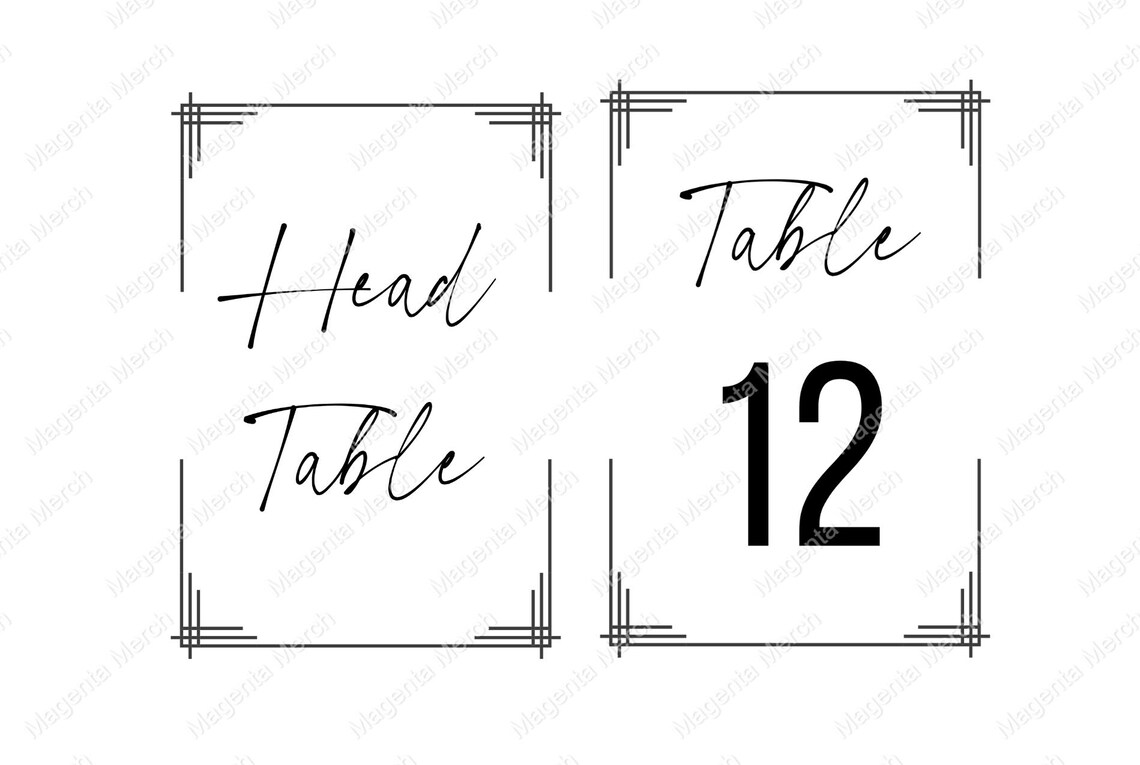 Printable Wedding Table Numbering - A4 & 4" X 6" PDF and PNG Formats - Etsy