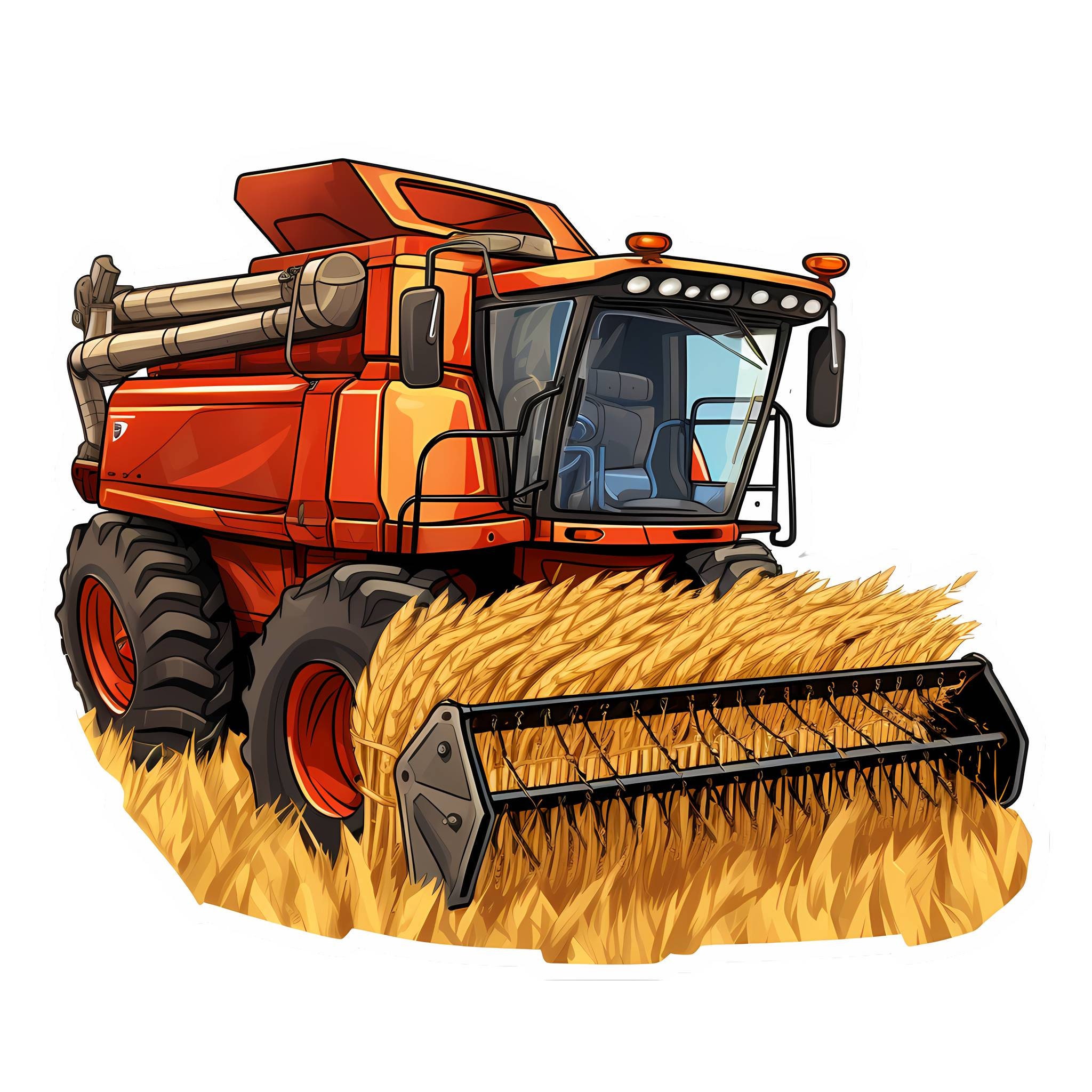 12 PNG Combine Harvester Stickers - Etsy