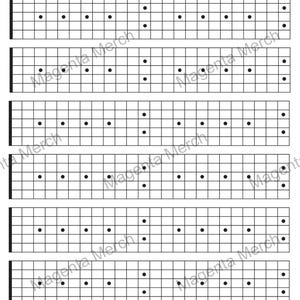 Printable Six String Guitar Fretboards A4 & US Letter PDF Formats - Etsy