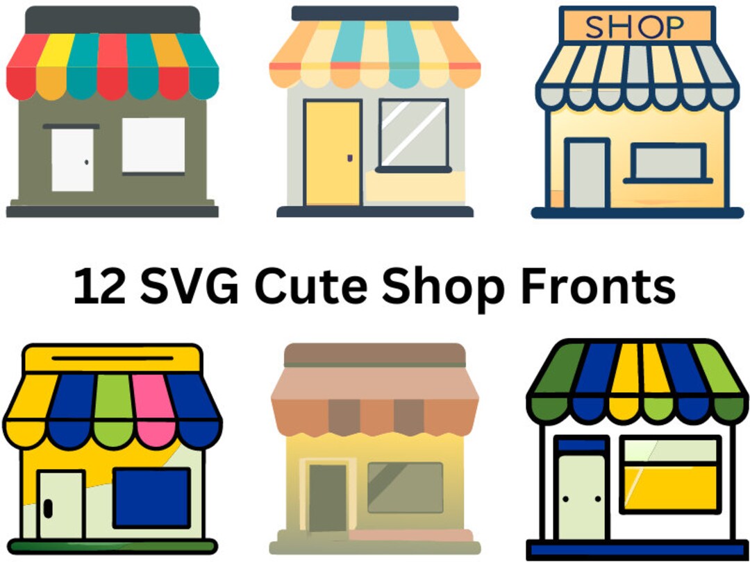12 Cute SVG Shop Fronts - Etsy