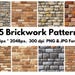 25 Brickwork Patterns - PNG & JPG Formats - Etsy