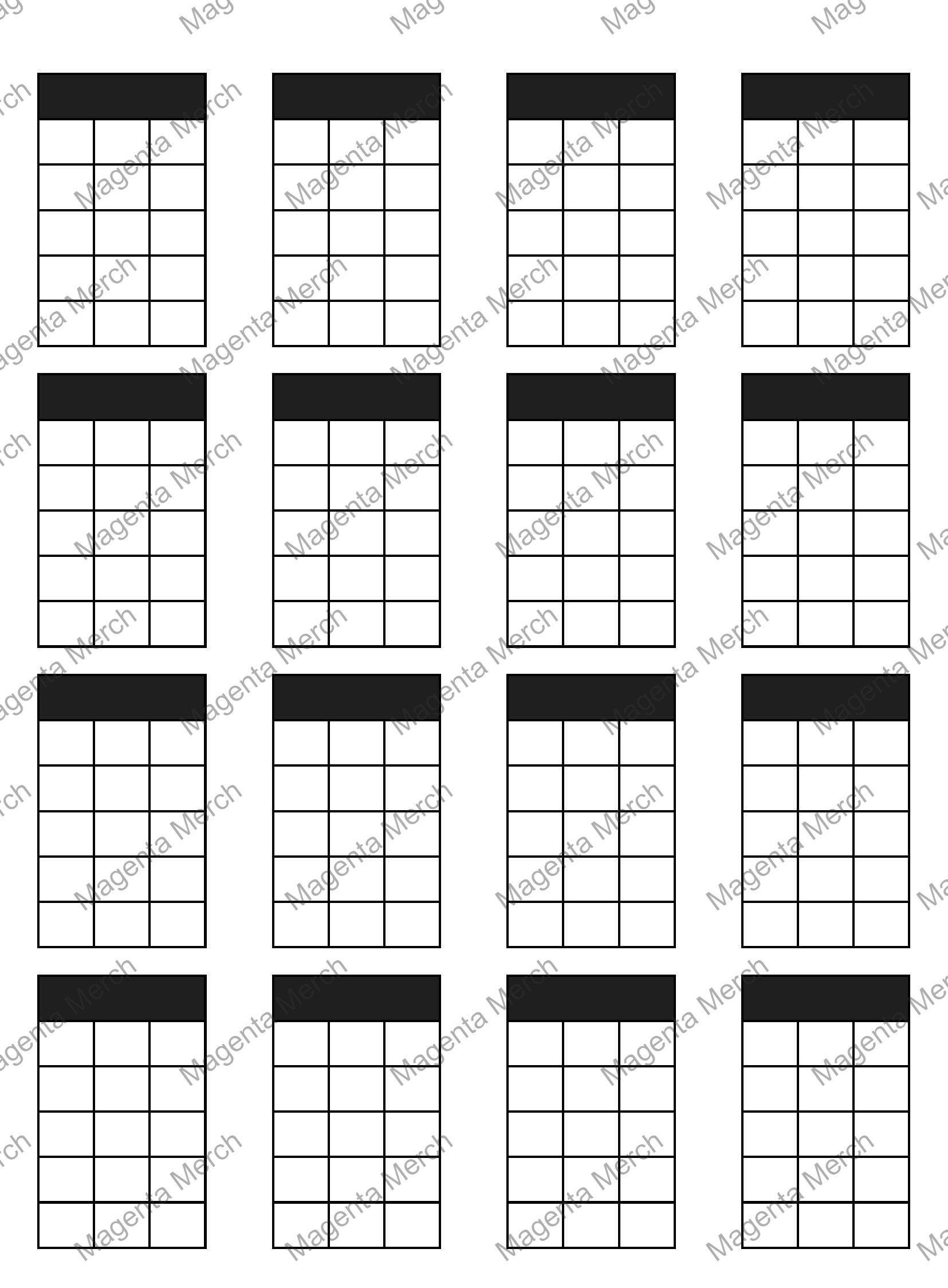 Printable Six String Guitar Fretboards PDF Formats - Etsy