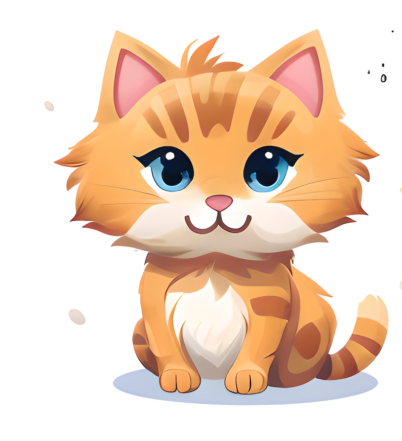 14 Cartoon Cats Clipart - PNG Format - Etsy