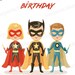 Printable Superheroes Happy Birthday Card Digital Download - PNG & PDF ...