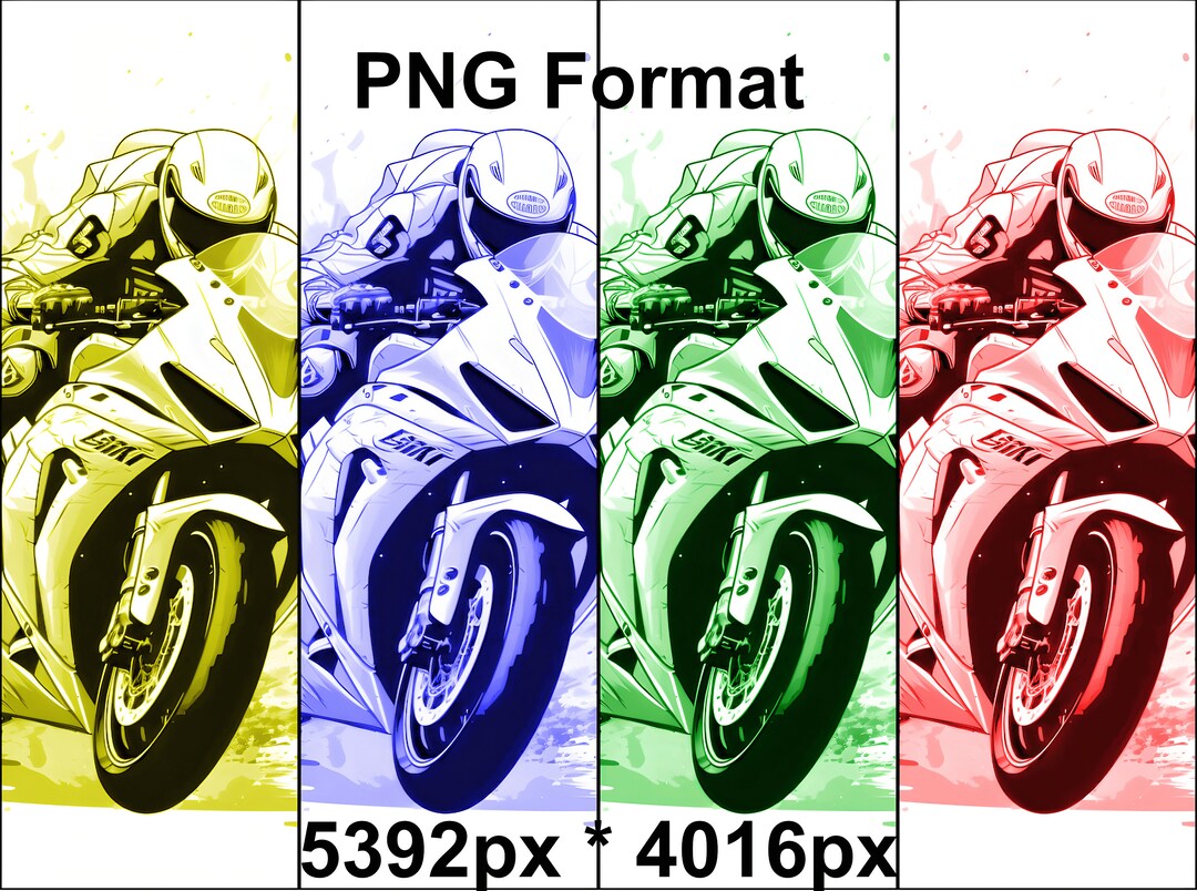 Racing Motorcycle Colour Bars PNG Format Digital Graphic - Etsy