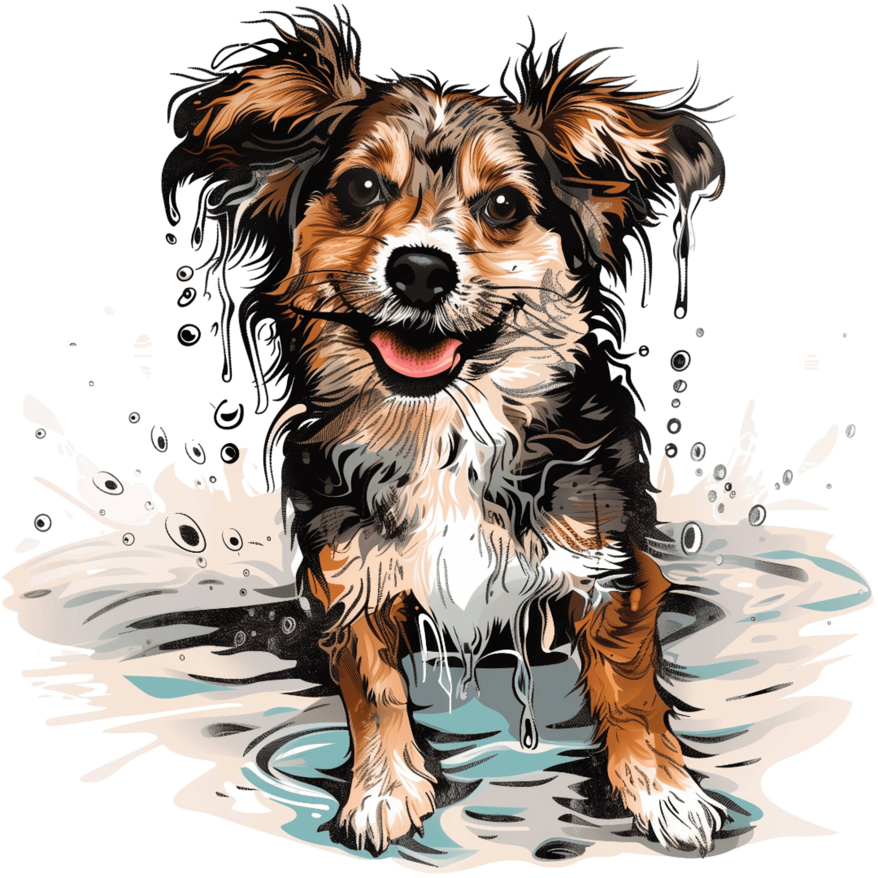 16 Wet Dog Transparent Clipart Images - PNG Format - Etsy