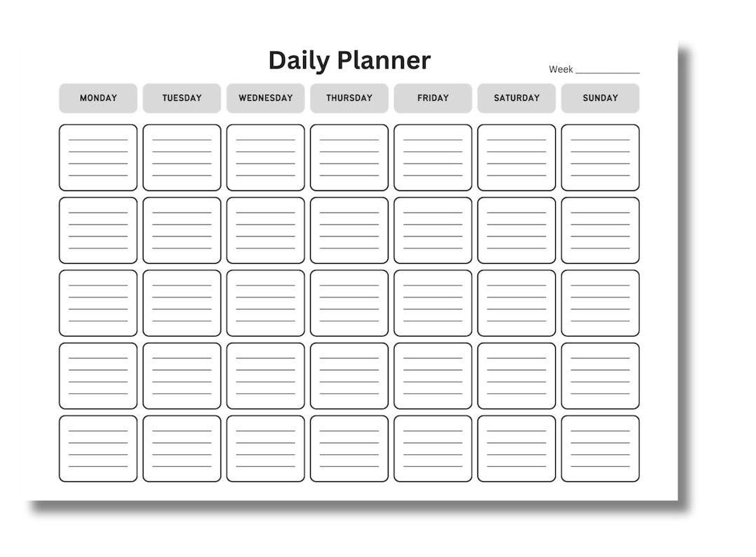 Printable PDF Daily Planner - Etsy